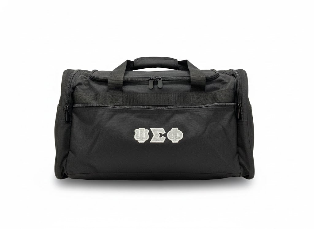 Embroidered Psi Sigma Phi Black Bag – Zeus' Closet